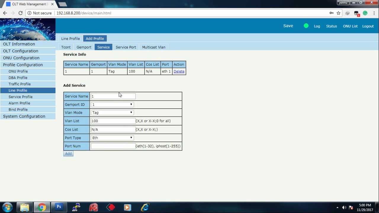NETCARE GPON 1 GE ONT N2801ZG PROFILE BINDING - Netlink ICT Private Limited