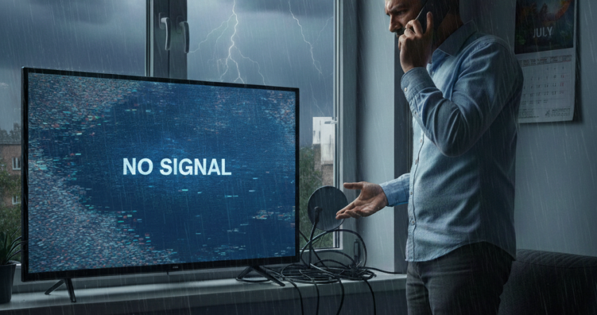 Why Cable TV Signal Drops During Rain & Bad Weather